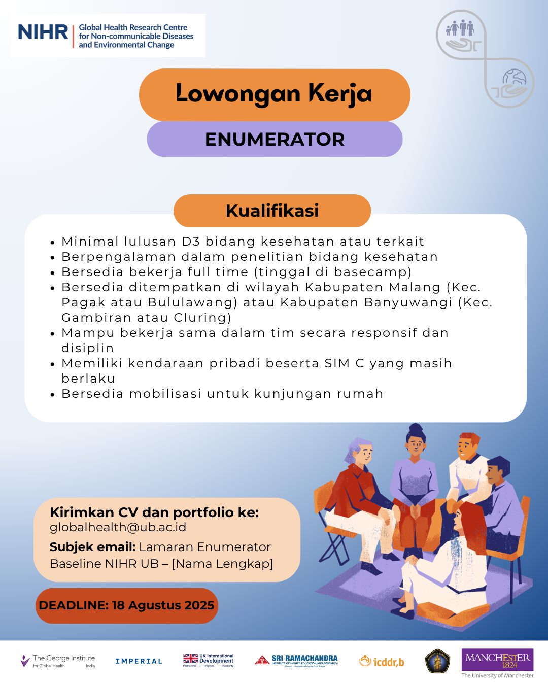 NIHR Universitas Brawijaya Sedang Mencari Enumerator, Yuk Bergabung! – NIHR GHRC INA